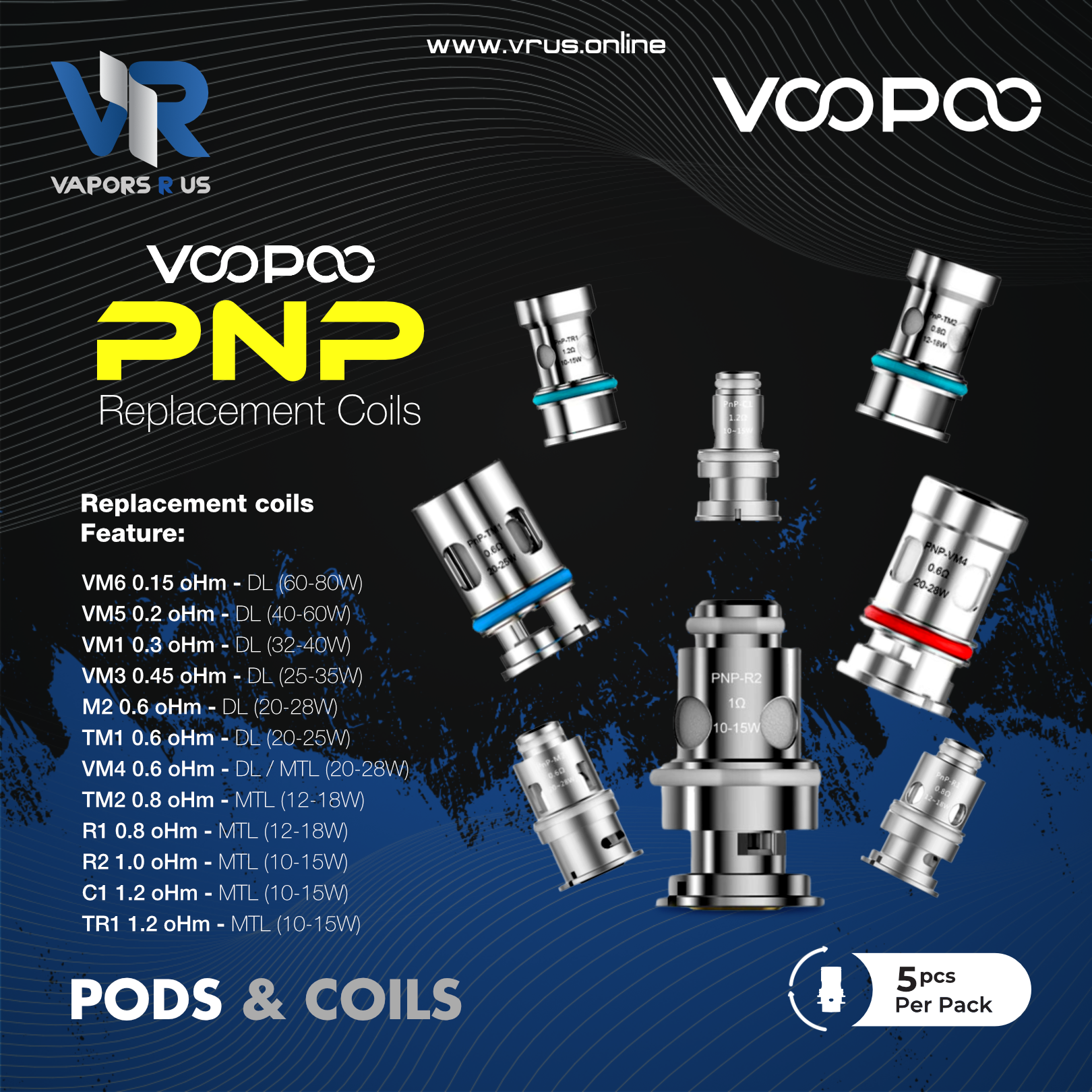 VOOPOO VINCI PNP COILS | Voopoo