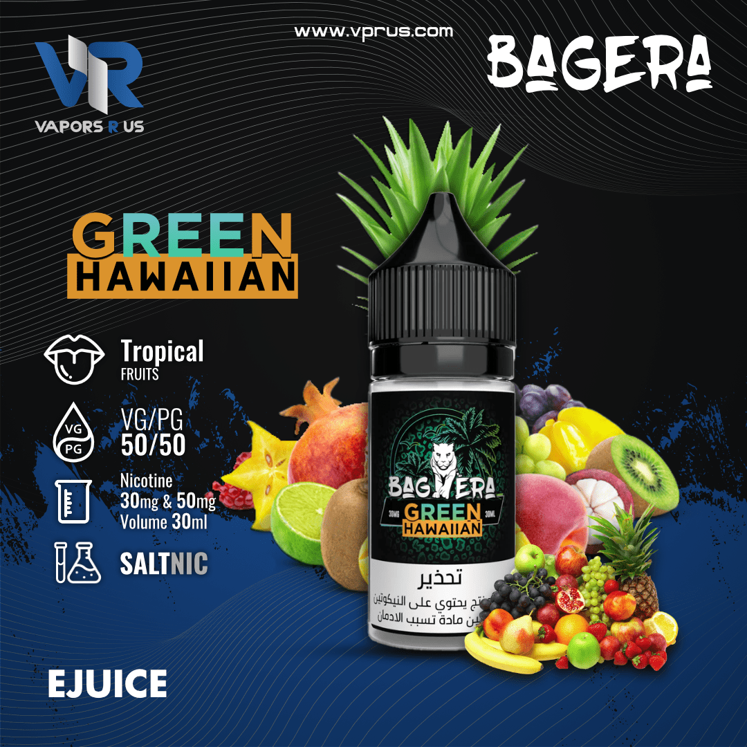 BAGERA - Green Hawaiian (30ml Saltnic) UAE Vapors R Us