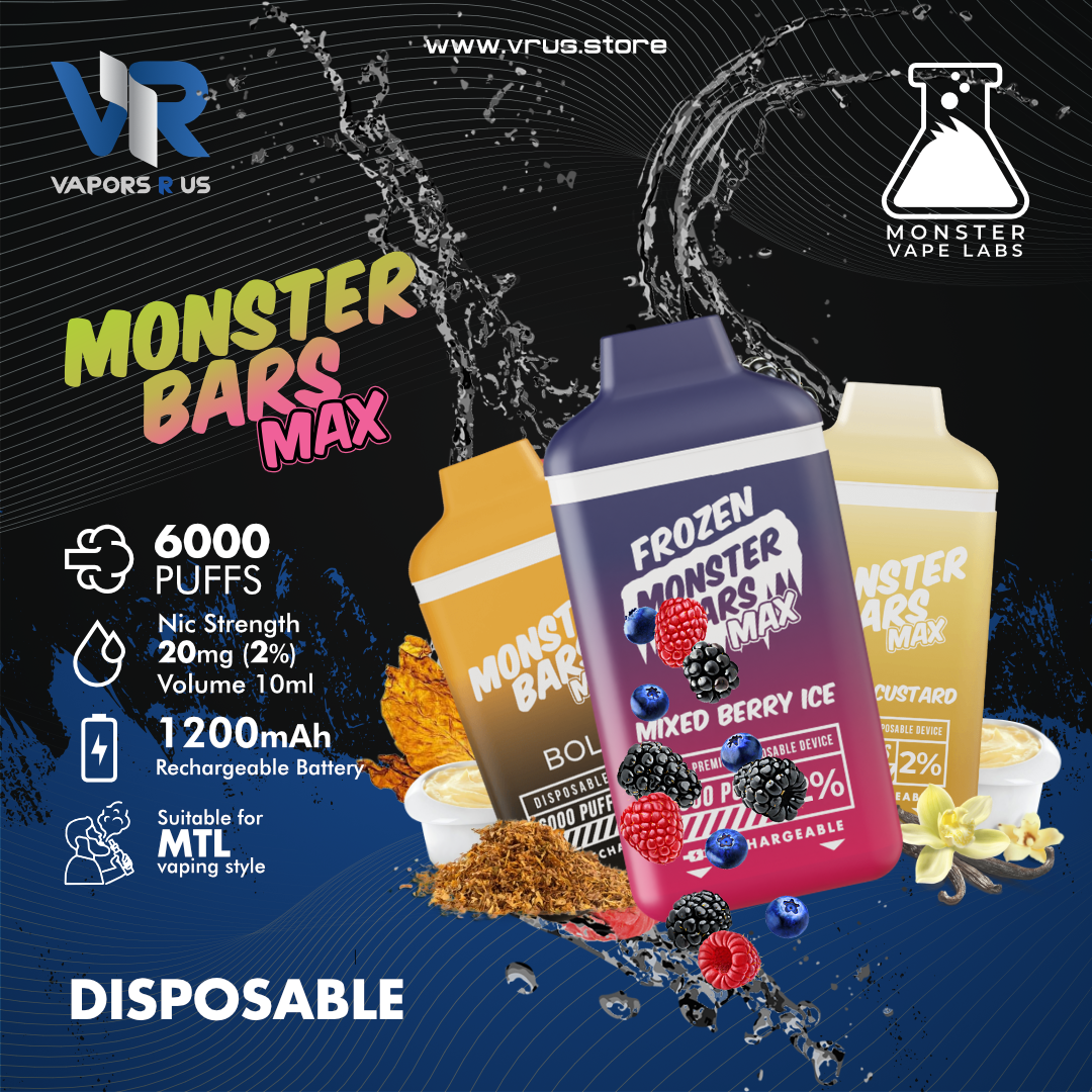 Monster Bars Max 6000 Puffs - 20mg