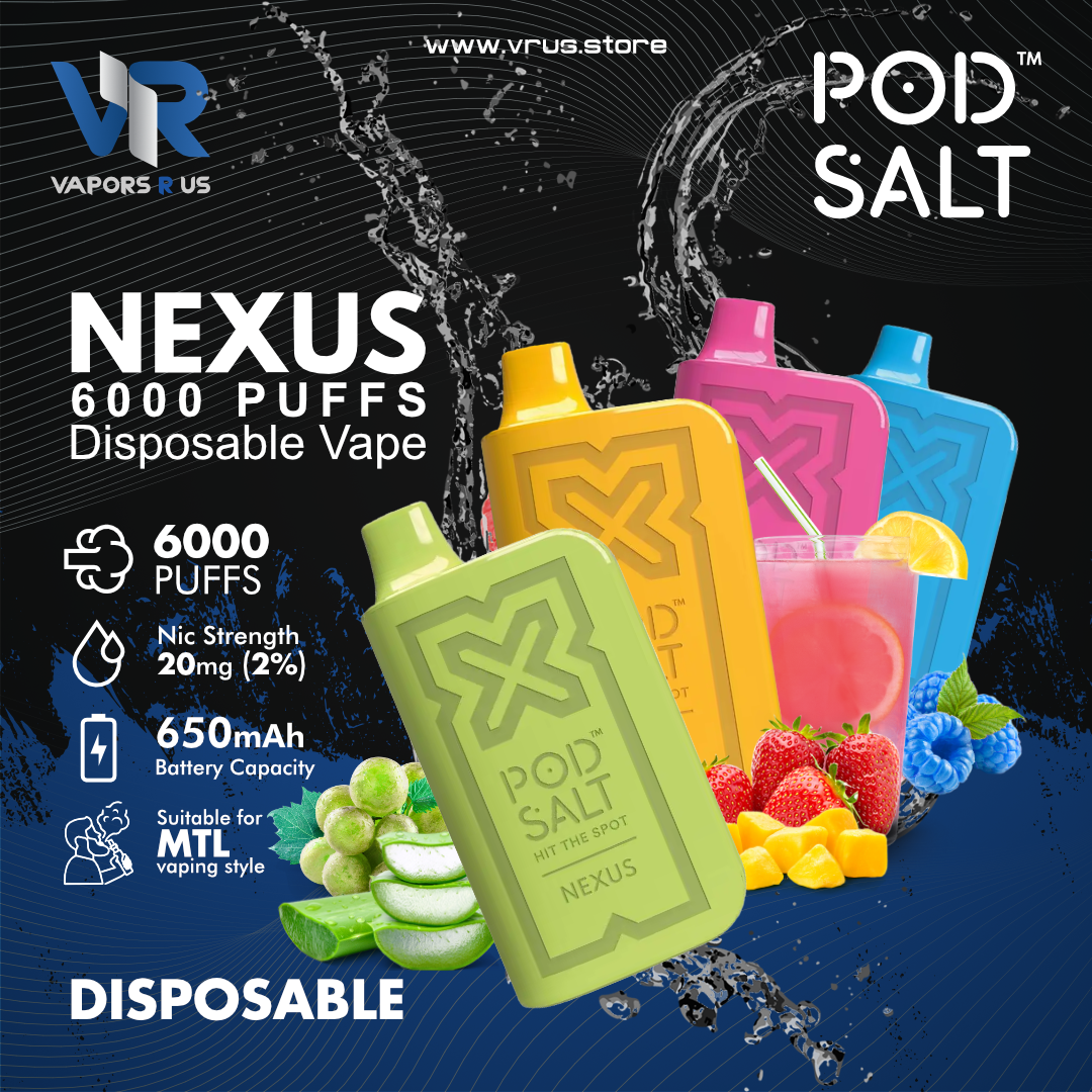 PODSALT - NEXUS 6000 Puffs Disposable Vape 20mg