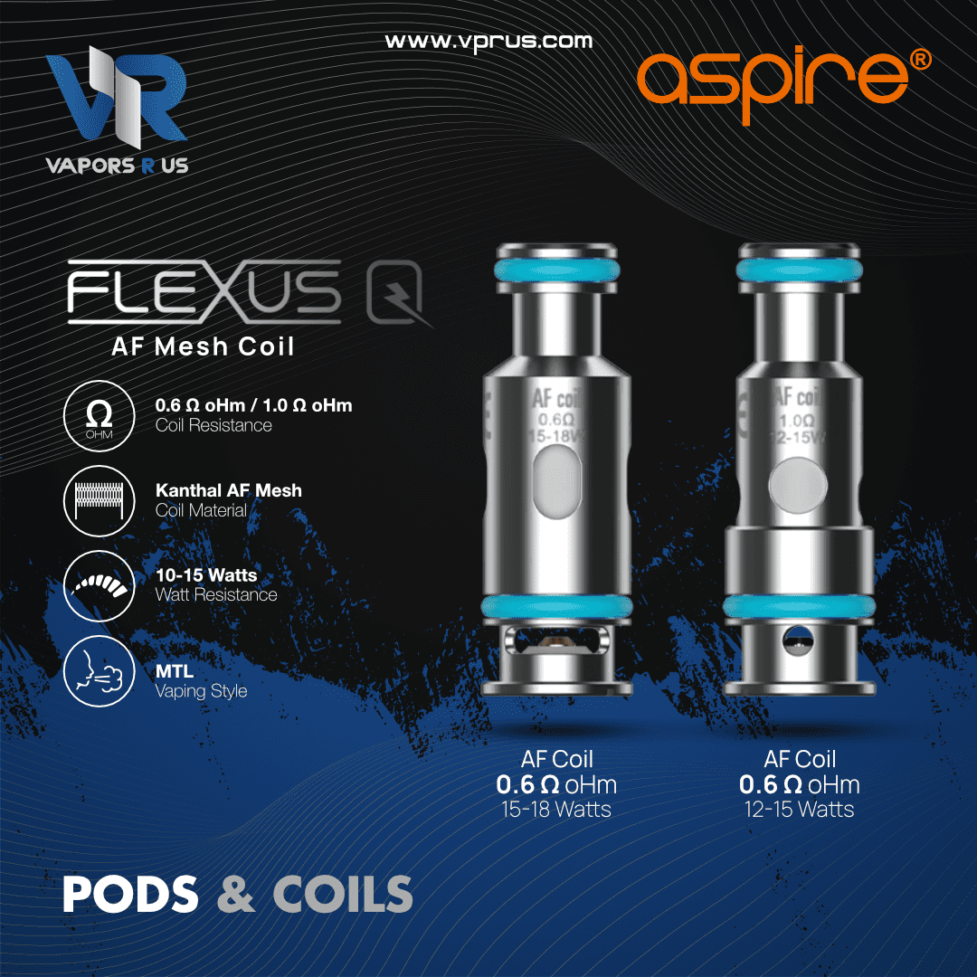 ASPIRE - Flexus Q AF Replacement Coils (5pcs/pack) Vapors R Us LLC