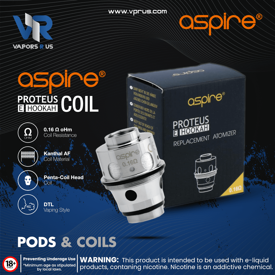 Aspire Proteus Hookah Coil UAE Vapors R Us