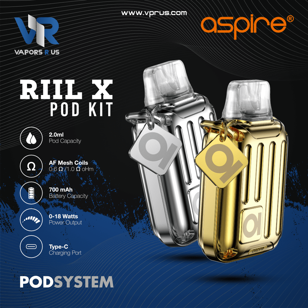 ASPIRE - RiiL X Pod Kit 700mAh Vapors R Us LLC