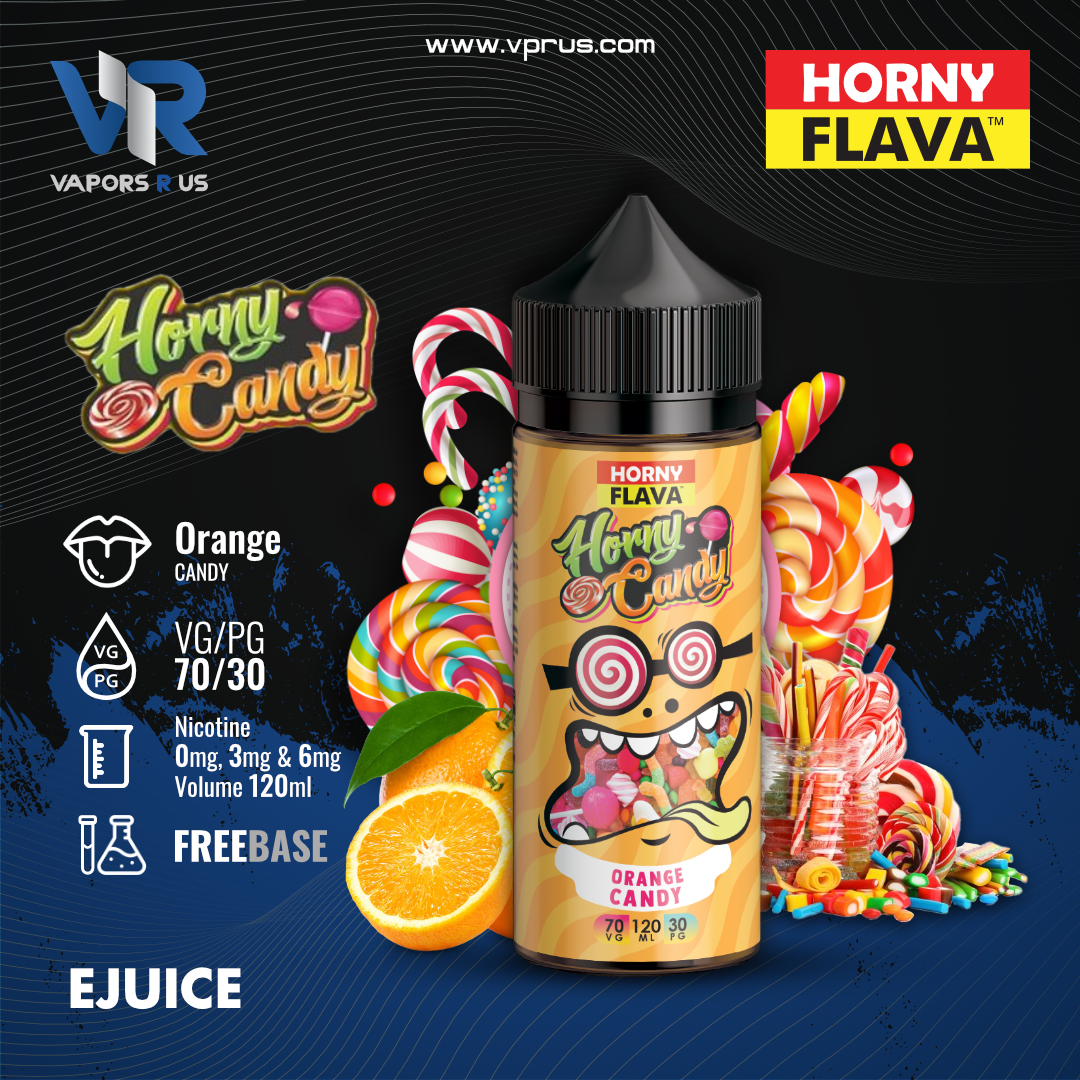ORANGE CANDY BY HORNY FLAVA CANDY SERIES 120ML UAE Vapors R Us
