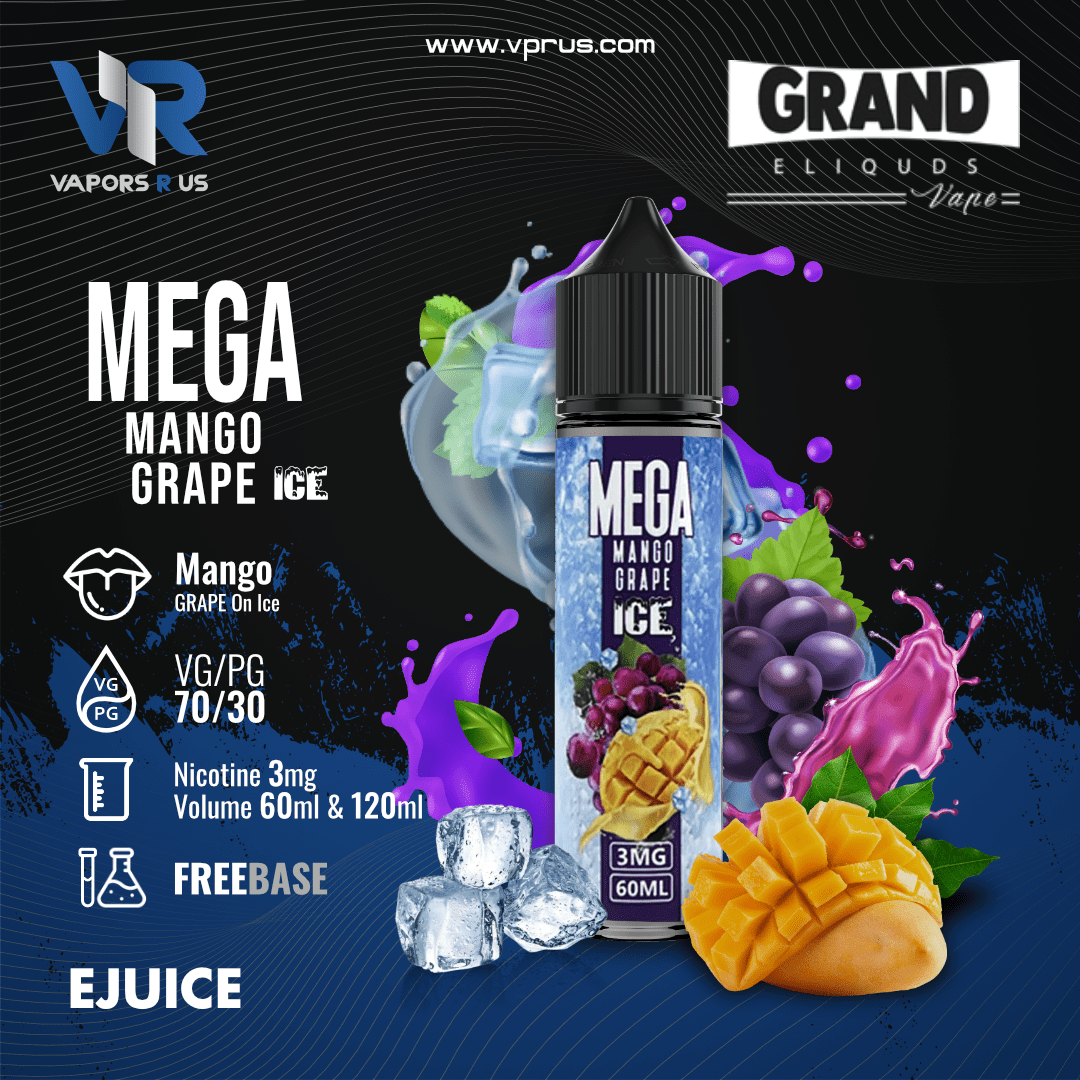 GRAND ELIQUIDS - Mega Mango Grape Ice