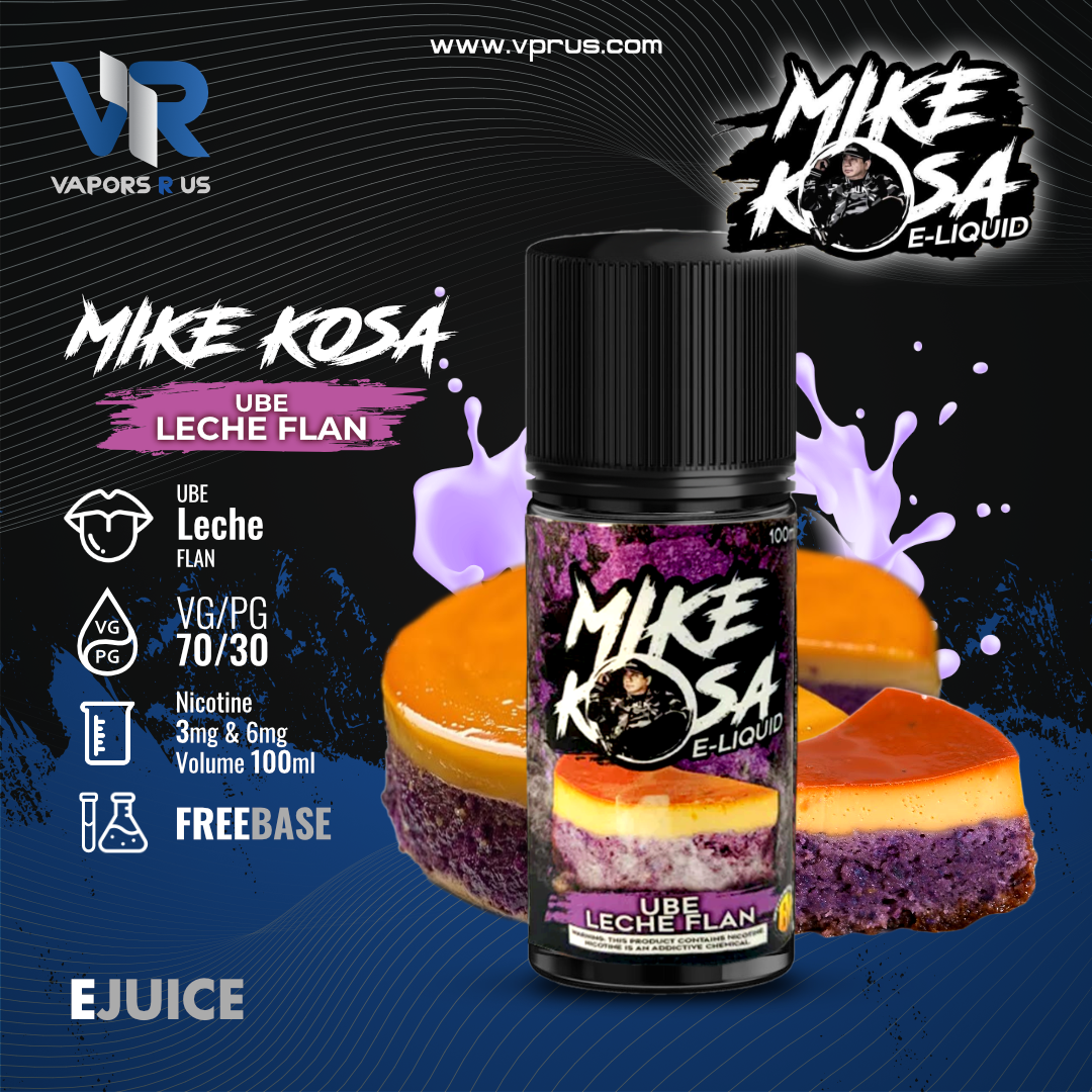 Mike Kosa E-Liquid - Ube Leche Flan (3mg - 100ml) UAE Vapors R Us