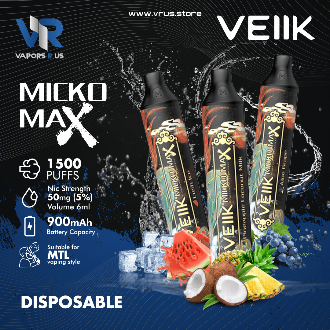 VEIIK Micko Max Disposable 1500 Puffs Vape UAE